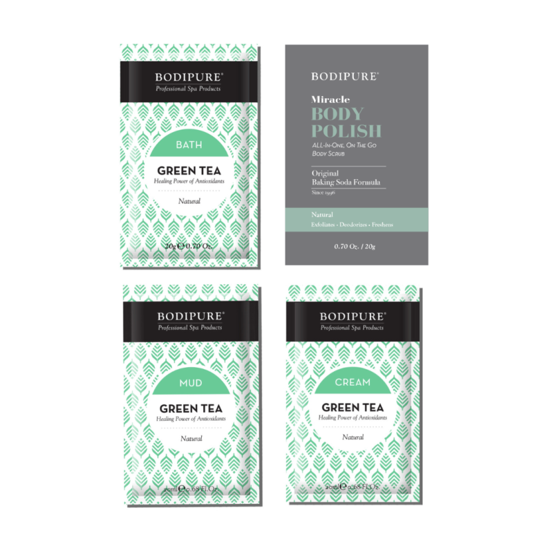 Green Tea single use 4-step mani/pedi spa Kit - Bodipure Professional ...